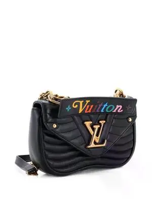 LOUIS VUITTON New Wave Chain Bag Quilted Leather Pm Shoulder Bag