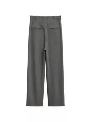 SOSHIOTSUKI Eight Tuck Pleated Wool Trousers