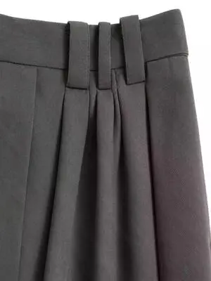 SOSHIOTSUKI Eight Tuck Pleated Wool Trousers