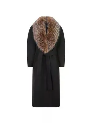 Zimmermann Valiant Fur-trim Belted Coat