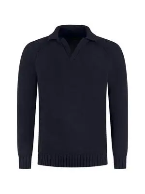 ZANONE Knitted Raglan-sleeve Sweater - Blue