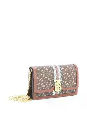 Burberry Tb Flap Bag Monogram E-canvas Small Shoulder Bag