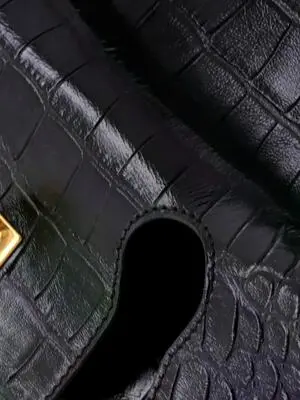 Balenciaga Bel Air Carry All Bag Crocodile Embossed Leather Medium Tote Bag
