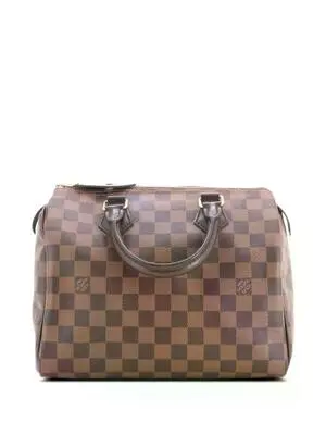 LOUIS VUITTON Speedy Handbag Damier 25 Satchel - Brown