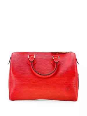LOUIS VUITTON Speedy Handbag Epi Leather 25 Satchel - Red