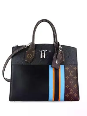 LOUIS VUITTON City Steamer Handbag Limited Edition Monogram Canvas And Leather Mm Satchel - Black