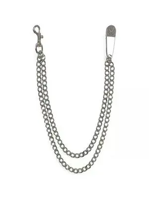 KAMIYA Kmy Safety-pin Double Wallet Chain - Silver