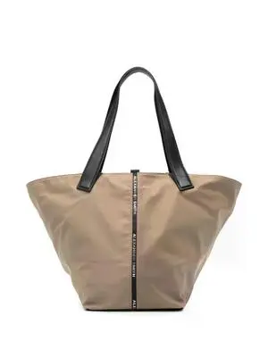 ALEXANDER SMITH Large Lauren Logo-tape Leather Tote Bag - Brown