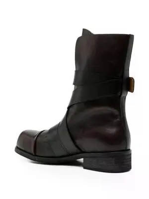 EGONLAB Buckled Leather Boots