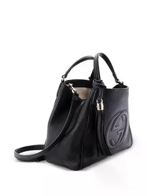Gucci Soho Convertible Leather Small Shoulder Bag - Black