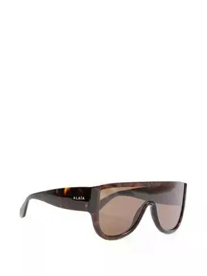 Alaïa Mask Tortoiseshell-effect Shield-frame Sunglasses