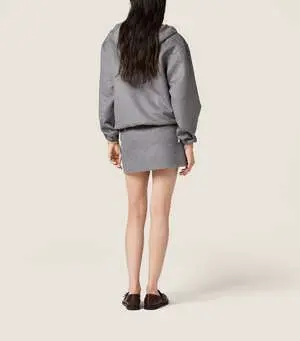 Miu Miu Wool-cashmere Mini Skirt