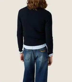 Miu Miu Cashmere Check-collar Cardigan
