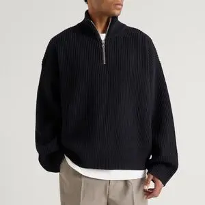 DANIEL SIMMONS Merino Knit Q-zip Jumper