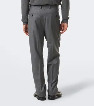 Zegna Wool Flannel Straight Pants