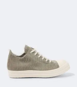 Rick Owens Low Sneaks Calf Hair Sneakers