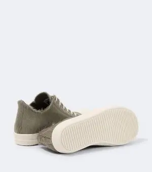 Rick Owens Low Sneaks Calf Hair Sneakers