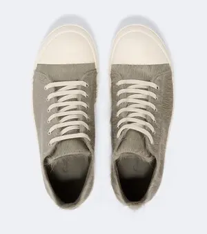 Rick Owens Low Sneaks Calf Hair Sneakers