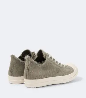 Rick Owens Low Sneaks Calf Hair Sneakers