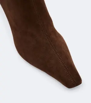 Amina Muaddi Jamie Suede Ankle Boots