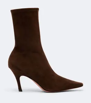 Amina Muaddi Jamie Suede Ankle Boots