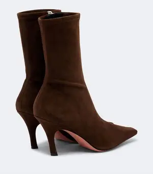 Amina Muaddi Jamie Suede Ankle Boots