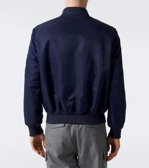 Brunello Cucinelli Cotton-trimmed Bomber Jacket