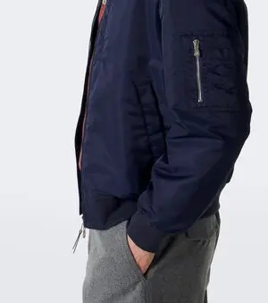 Brunello Cucinelli Cotton-trimmed Bomber Jacket