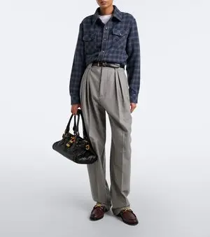 GOD'S TRUE CASHMERE Rugged Explorer Plaid Cashmere Shirt