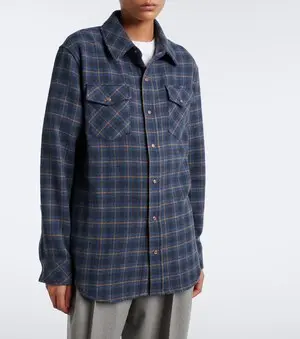 GOD'S TRUE CASHMERE Rugged Explorer Plaid Cashmere Shirt