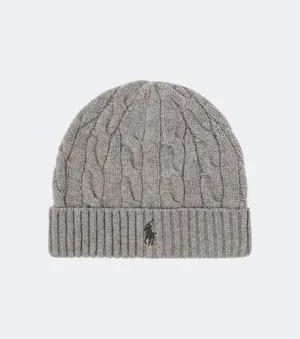 Polo Ralph Lauren Cable-knit Wool And Cashmere Beanie - Grey