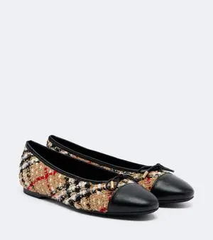 Burberry Check Boucle Ballet Flats - Multicoloured