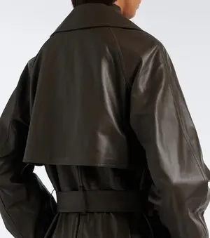 Vince Leather Trench Coat