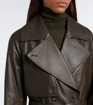 Vince Leather Trench Coat