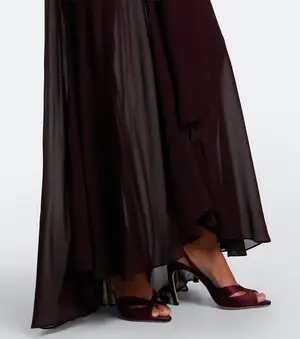 Zimmermann Valiant Cutout Draped Velvet Gown