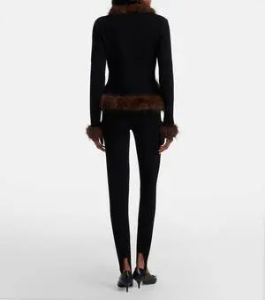 SELF-PORTRAIT Belted Stirrup Leggings