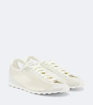 Jacquemus Tennis Suede-trimmed Sneakers - White