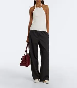 Jacquemus Tennis Suede-trimmed Sneakers