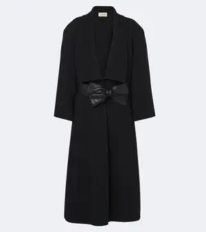 Valentino Garavani Bow-detail Wool And Cashmere Coat
