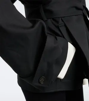 THE FRANKIE SHOP Tavea Belted Double-breasted Jacket