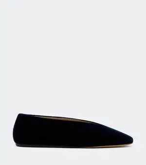 Le Monde Beryl Olympia Velvet Ballet Flats