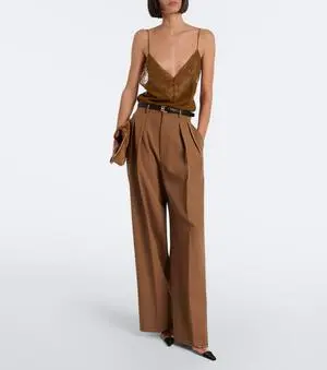 Saint Laurent Romy Tpu And Satin Slingback Pumps