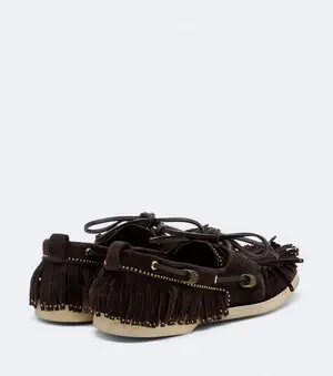 GOLDEN GOOSE Embellished Suede Boat Shoes