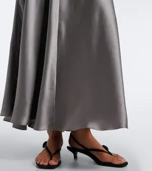RODARTE Lace-trimmed Silk Satin Gown