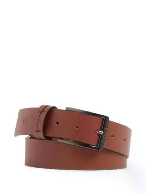 PIQUADRO Logo-engraved Leather Belt - Brown