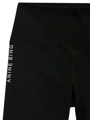 ANINE BING Dave Logo-print Leggings - Black