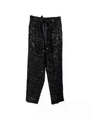 PSOPHIA Leopard-pattern Devoré Trousers