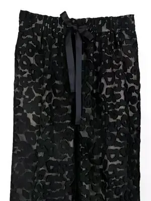 PSOPHIA Leopard-pattern Devoré Trousers