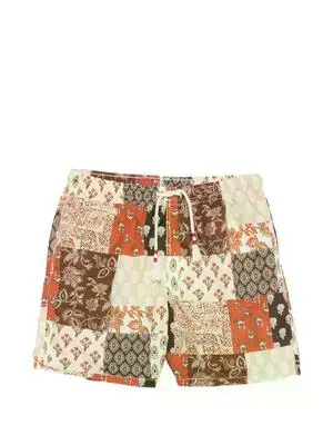 MC2 SAINT BARTH Caprese Patchwork Swim Shorts - Neutrals