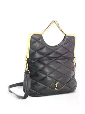 Saint Laurent Charniere Frame Quilted Leather Clutch Bag